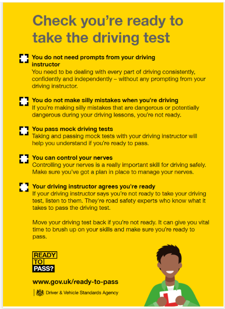 'Ready to Pass?' campaign toolkit for driving instructors - Despatch ...
